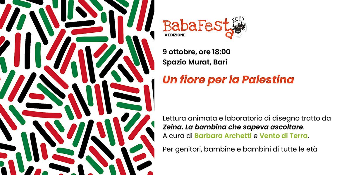 "UN FIORE PER LA PALESTINA", con Barbara Archetti e Vento di Terra. at ...