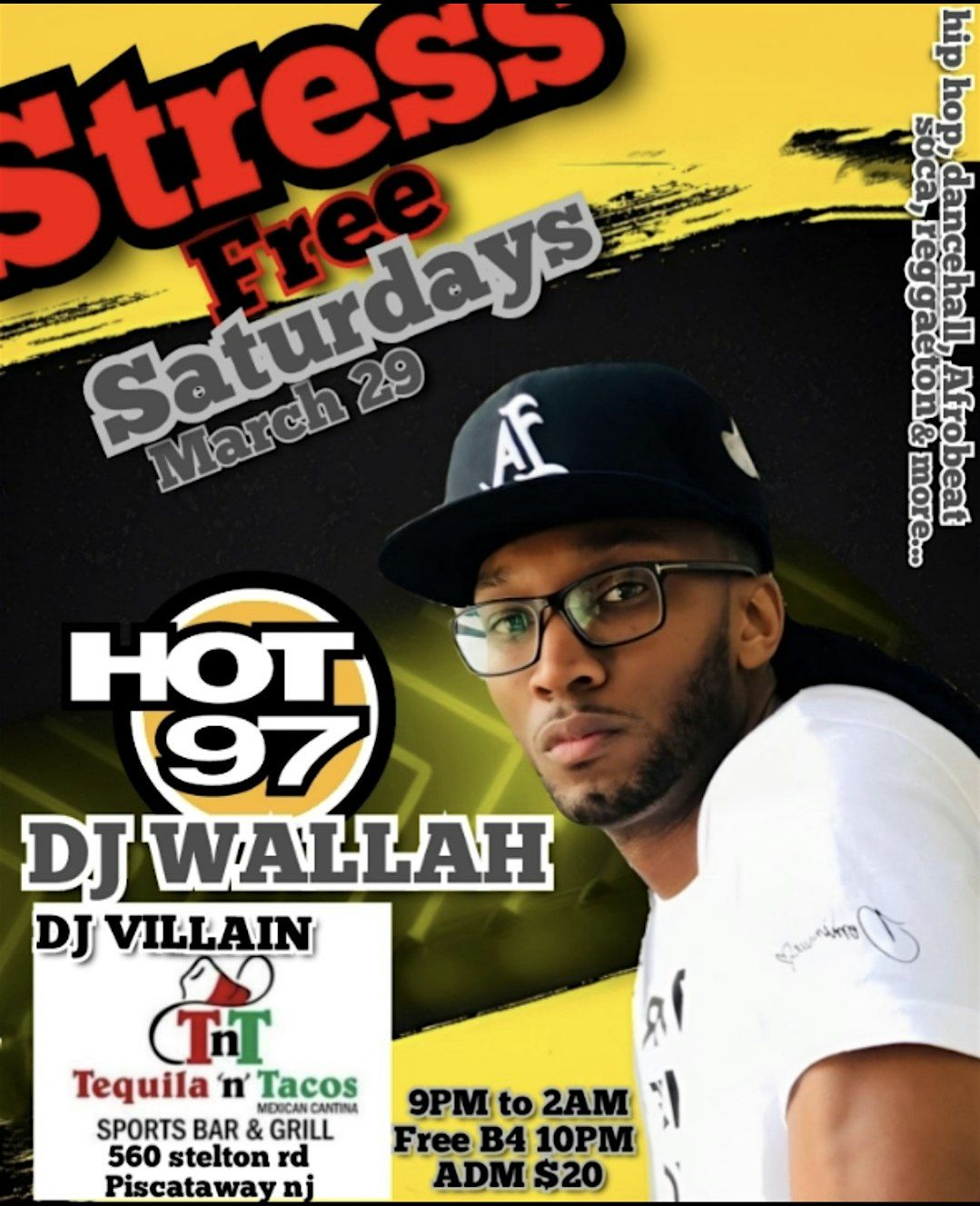 STRESS FREE SATURDAY w DJ WALLAH | Tequila N Tacos Mexican Sports Bar ...