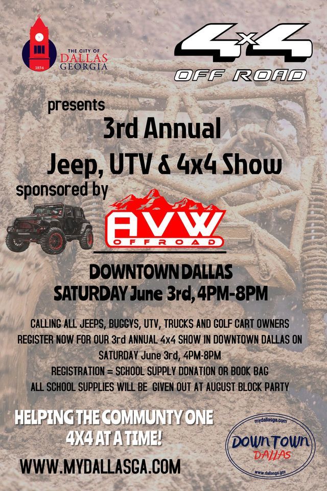 Jeep, UTV & 4x4 Show | City of Dallas GA Police Department | June 3, 2023