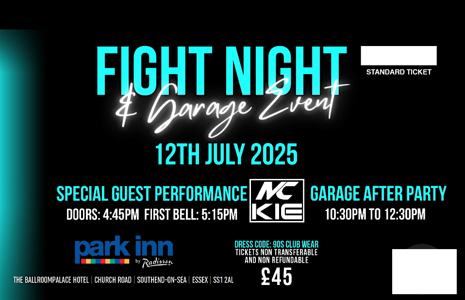 Boxing Event and Garage Party Night featuring MC KIE | Park Inn Palace ...