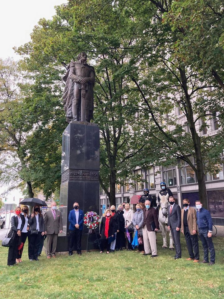 Annual Gen. Pulaski Wreath Laying ceremony Downtown Buffalo | Ellicott ...