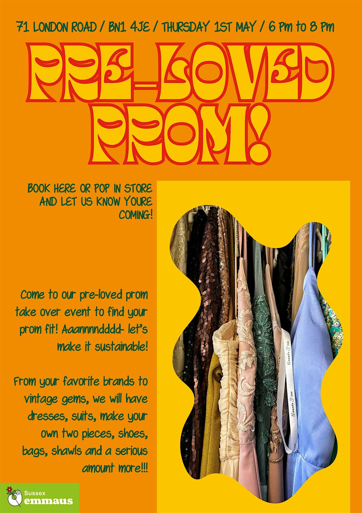 Pre-Loved Prom at Outfit London Road, Brighton and Hove on 1st May, 2025