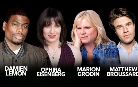 Damien Lemon, Ophira Eisenberg, Marion Grodin & Matthew Broussard at ...