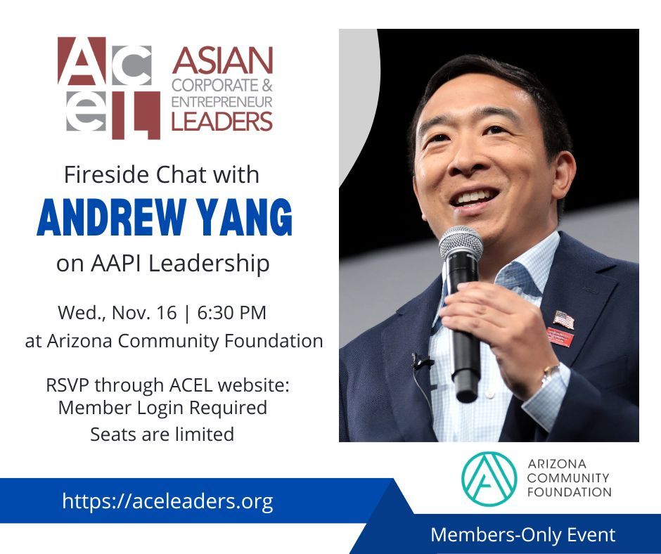 Fireside Chat with Andrew Yang on AAPI Leadership (In-Person Event) at ...