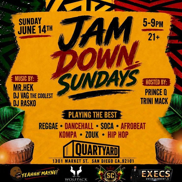 Jam Down Sunday at Quartyard, San Diego on 14th June, 2026