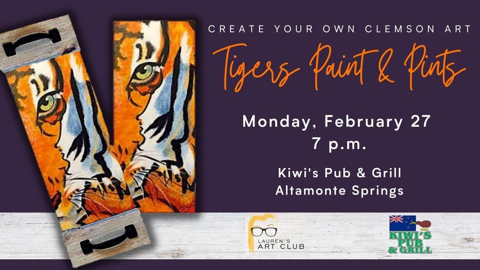 Tigers Paint & Pints at Kiwi's Pub & Grill, Altamonte Springs on 27th ...