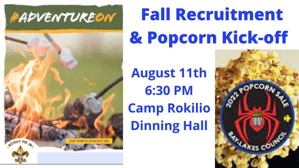 Recruitment & Popcorn Kick-off at Camp Rokilio, Kiel on 11th August, 2022