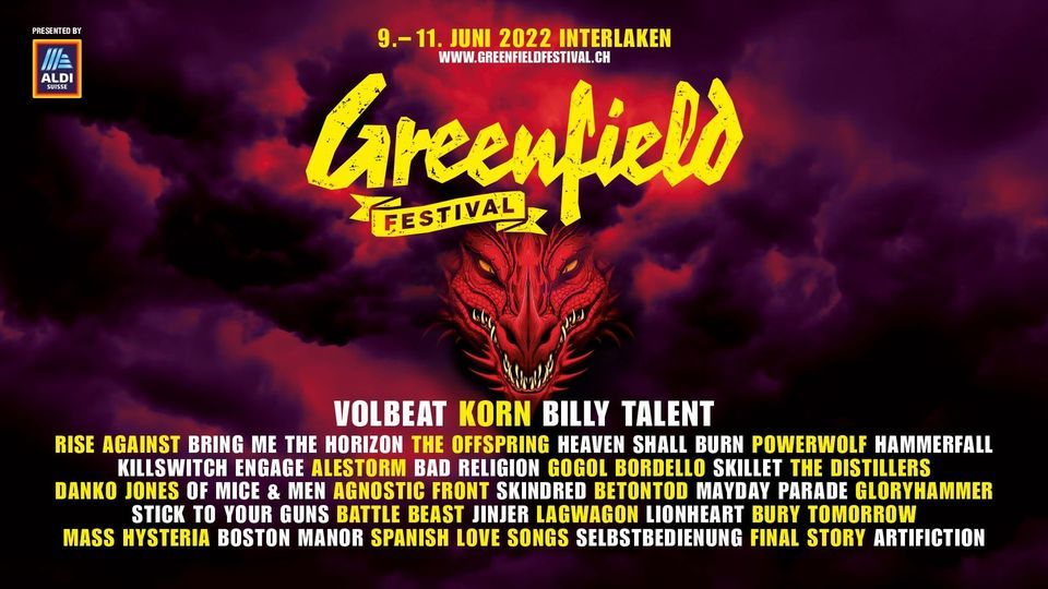 Greenfield Festival 2022 | Interlaken at online on 9th June, 2022