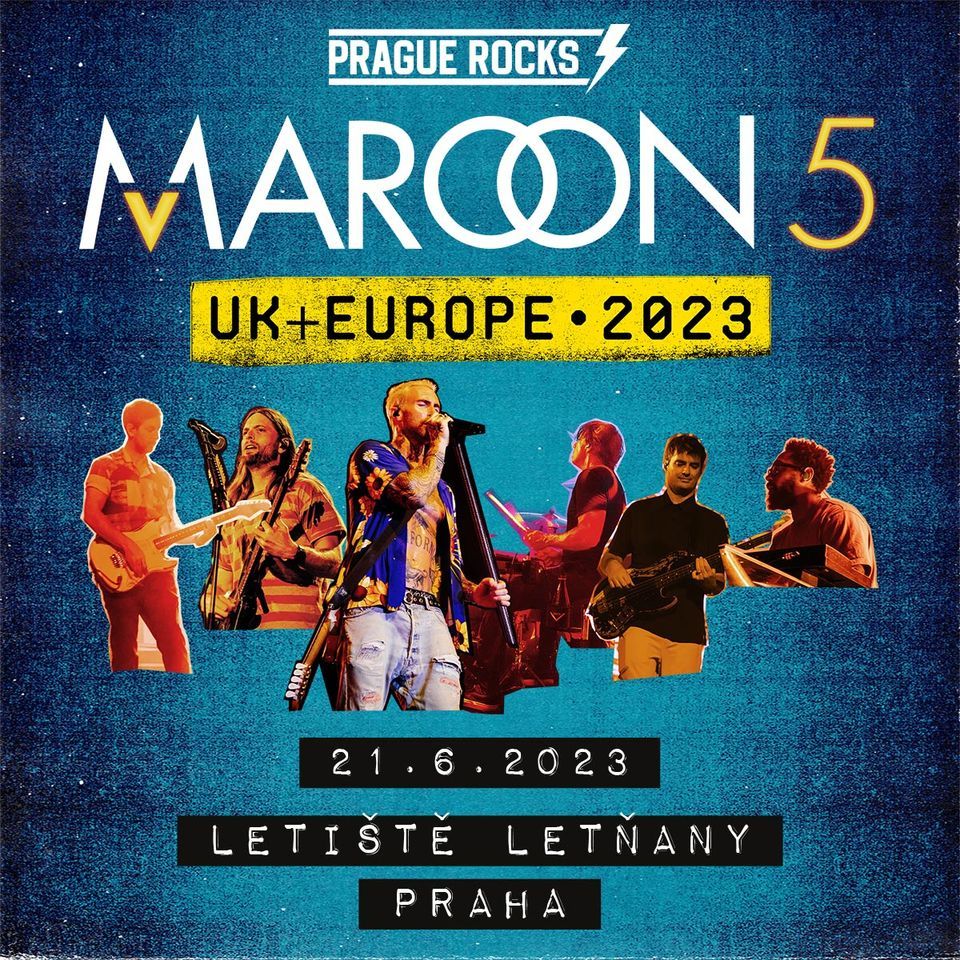 PRAGUE ROCKS: MAROON 5 at Letiště Letňany, Kravare on 21st June, 2023
