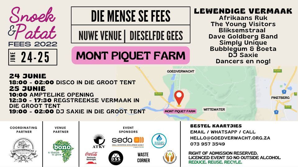 Snoek en Patat Fees 2022 - Die Mense se Fees | Mont Piquet Farm ...