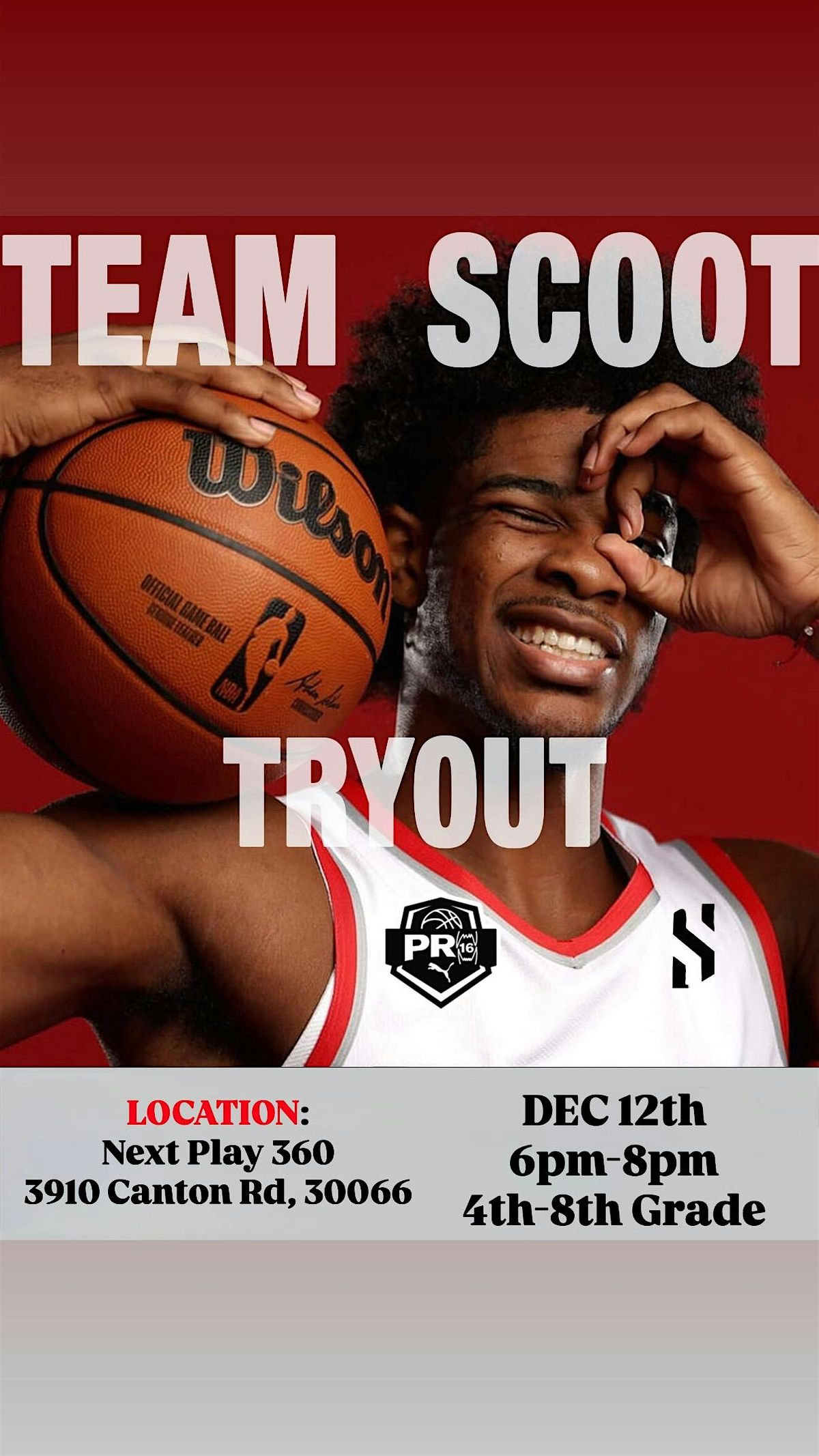 Team Scoot Tryouts (HIGH SCHOOL) at Next Play 360°, Marietta on 14th December, 2025