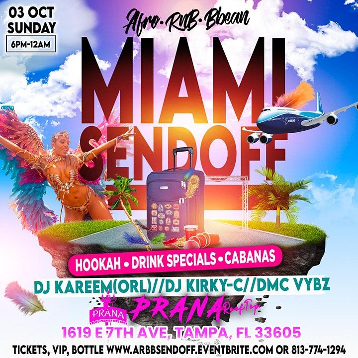 AFRO-R&B-BBEAN Miami Carnival Sendoff RoofTop Sunset Day Party at Club ...