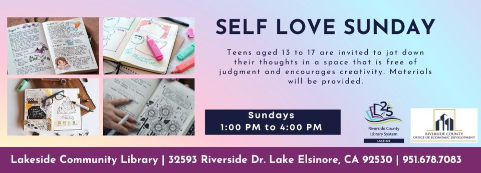 Self Love Sunday at Vick Knight Community Library - Lakeside, Lake ...