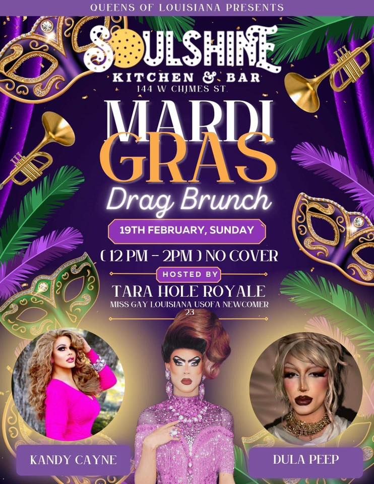 Soulshine Drag Brunch Show at Soulshine Kitchen & Bar, Baton Rouge on ...