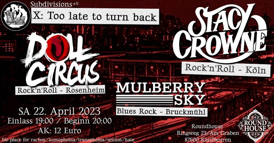 Subdivisions X : Stacy Crowne / Doll Circus / Mulberry Sky @Roundhouse ...
