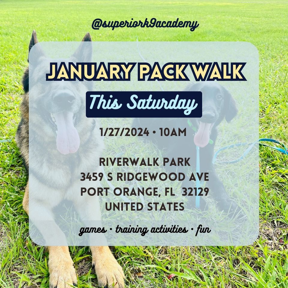 January Pack Walk | Riverwalk Park Port Orange | January 27, 2024