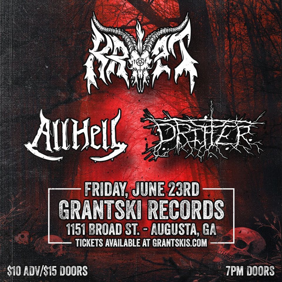KRYPT W/ ALL HELL & DRIFTER @Grantski Records at Grantski Records, Augusta on 23rd June, 2023