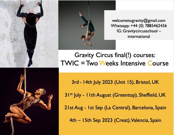 GRAVITY CIRCUS: TWO WEEKS INTENSIVE COURSE | UNIT 15, Bristol, EN ...