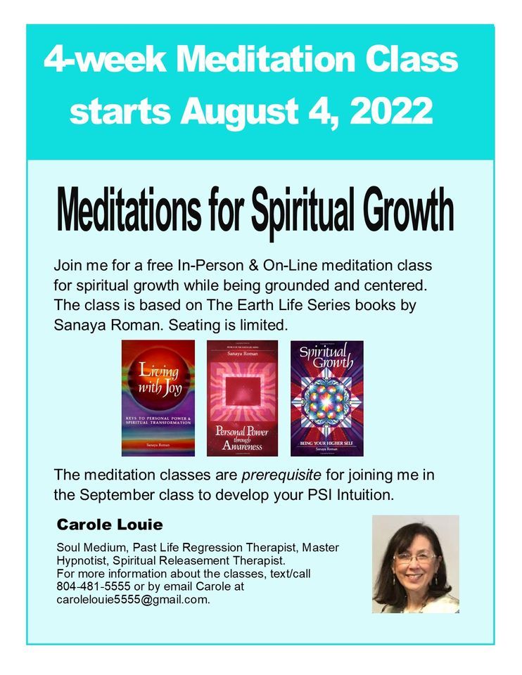 Meditations for Spiritual Growth Classes at Balance RVA, Henrico on 4th ...