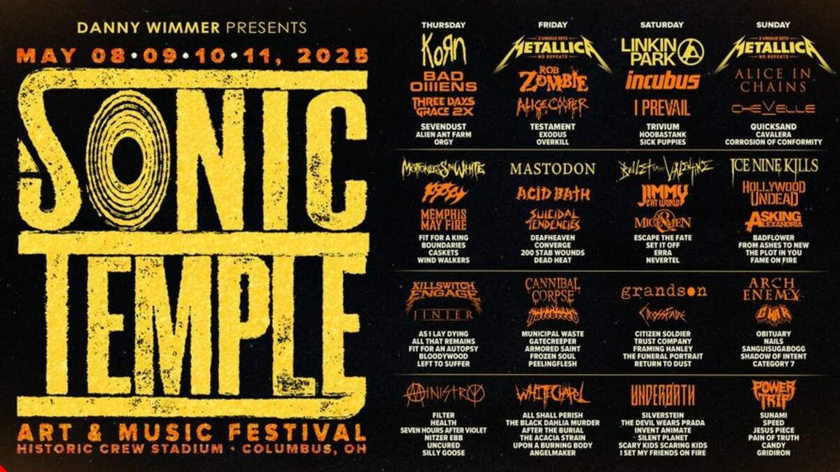 Sonic Temple Art + Music Festival (Thursday Pass) with KoRn, Bad Omens ...