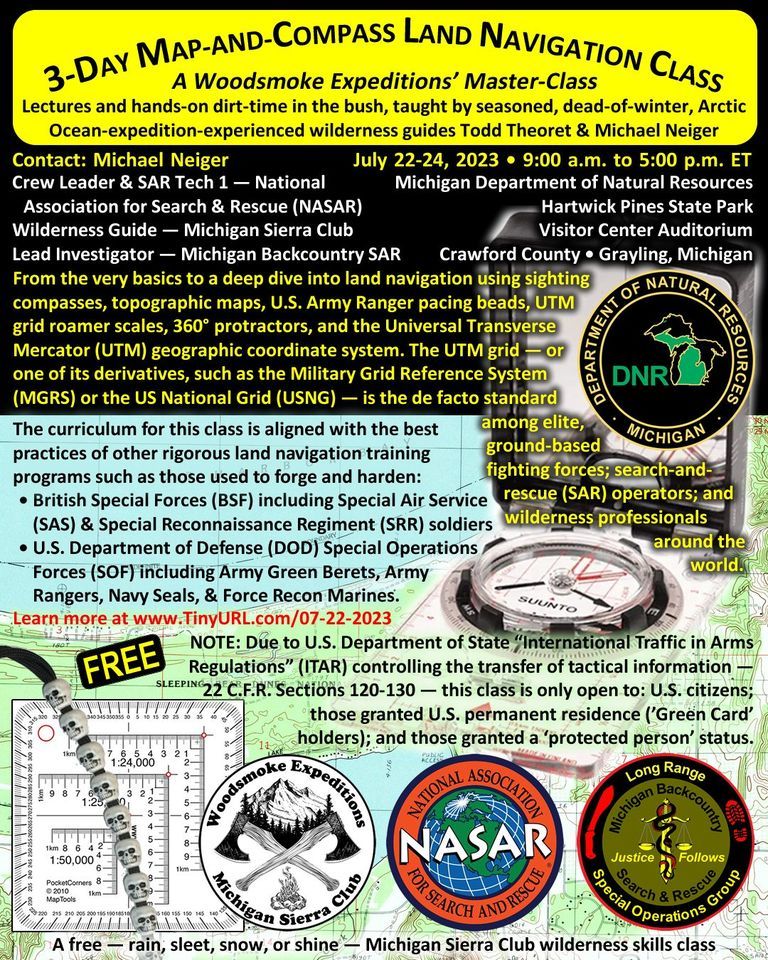 3-Day Map-and-Compass Land Navigation Class | Hartwick Pines State Park ...