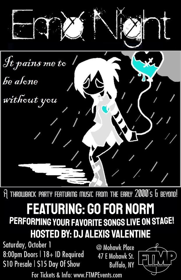 Emo Night - Buffalo (Fall 2022 Edition) | Mohawk Place, Buffalo, NY ...
