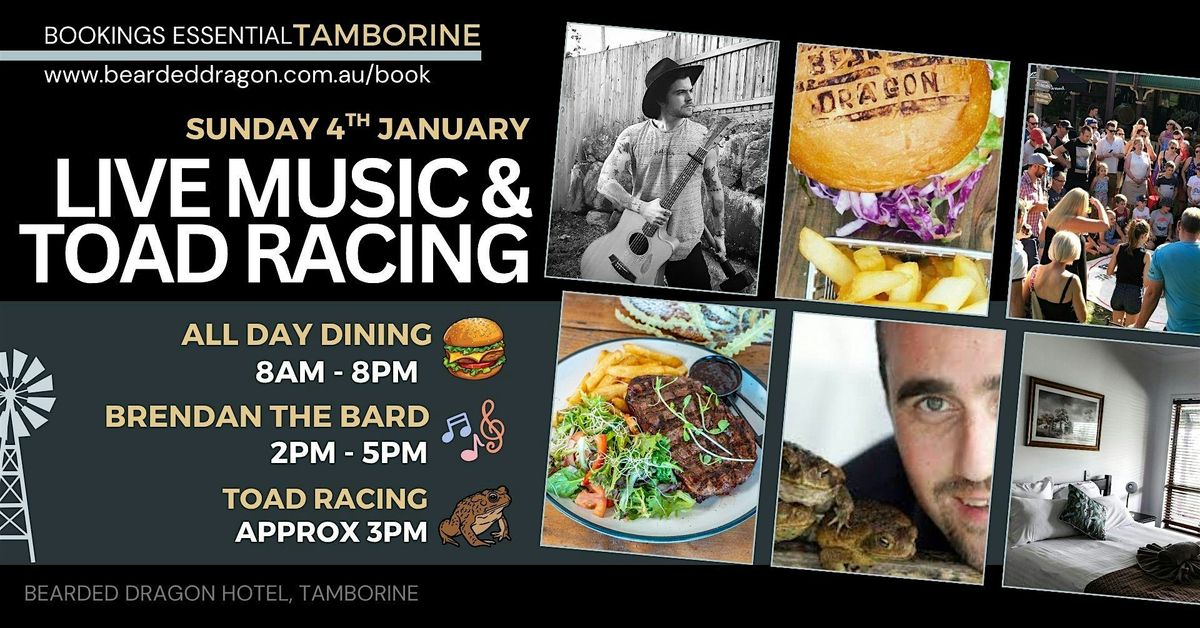 Canetoad Racing Bearded Dragon Brendan the Bard! LIVE & FREE ...