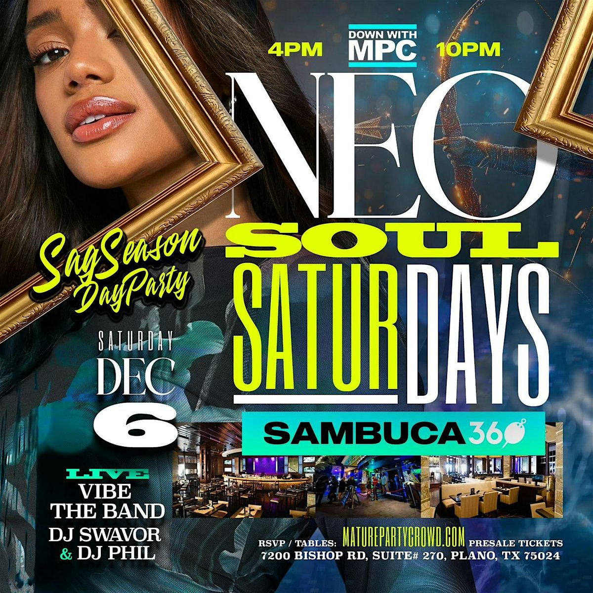 NEO SOUL "SATURDAYS" [SAG SEASON DAY PARTY] @ SAMBUCA 360 at Sambuca ...