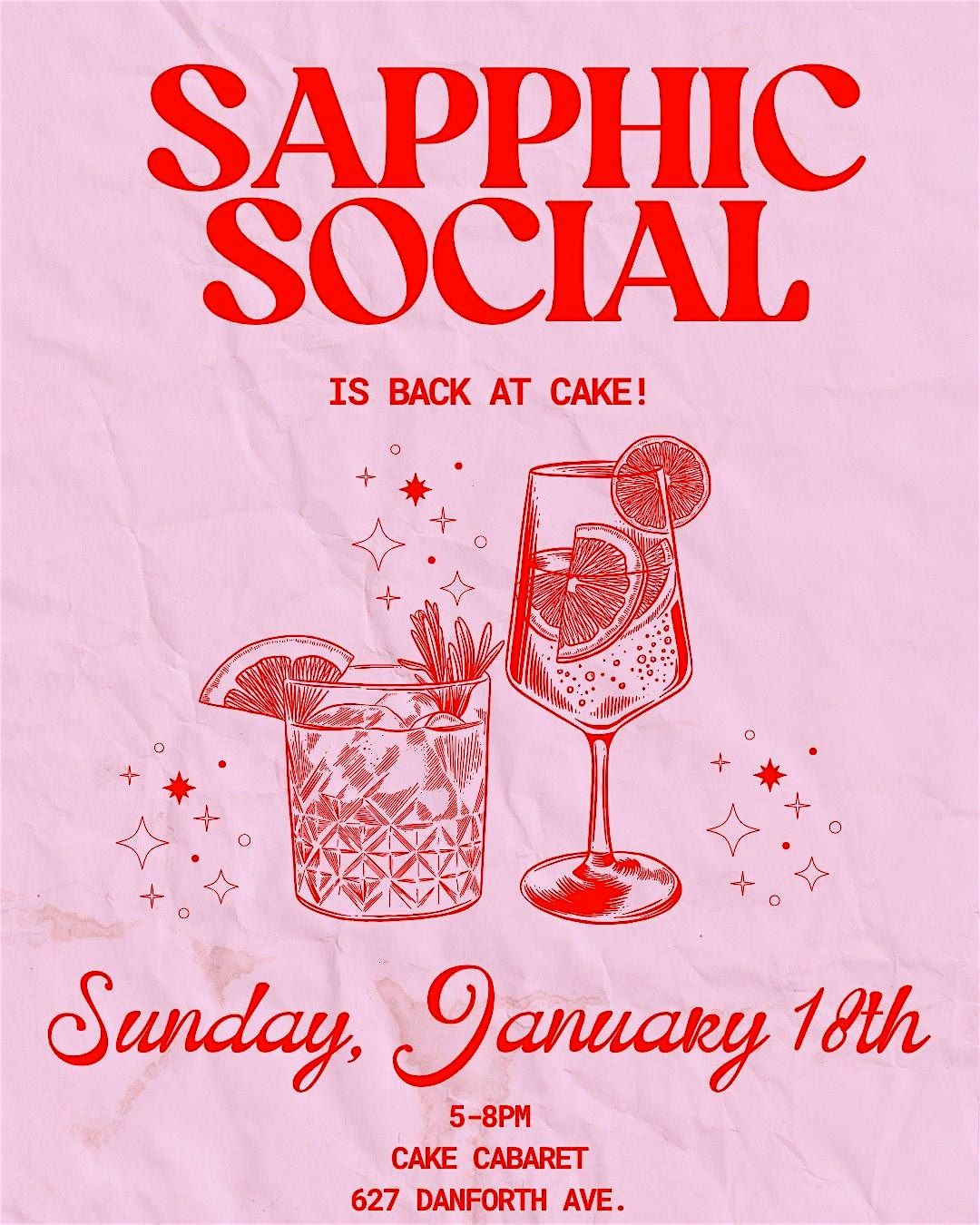 Sapphic Social (Free) at Cake Cabaret, Toronto on 18th January, 2026