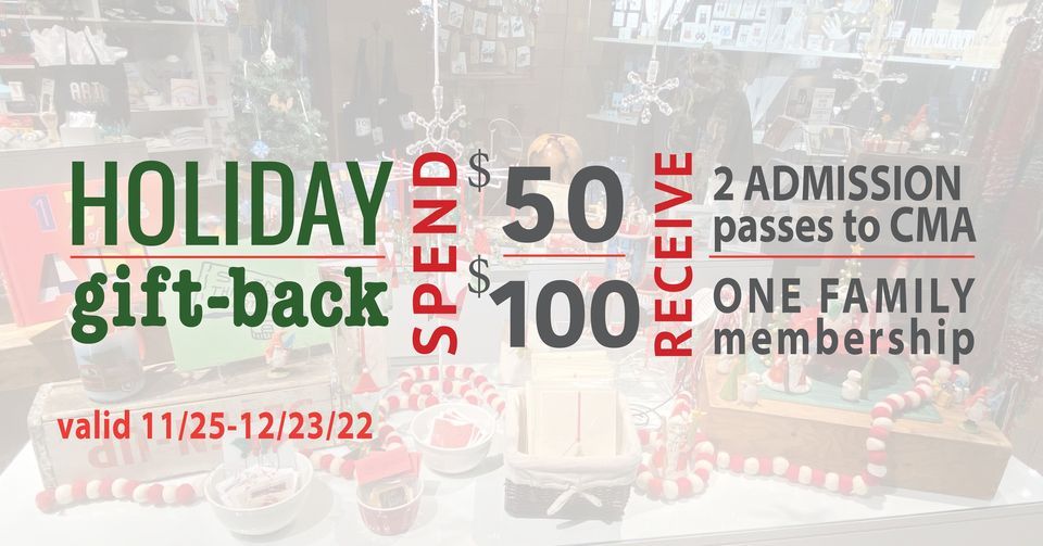Holiday Gift-Back at the Artisan Boutique (CMA Lobby) at Canton Museum ...