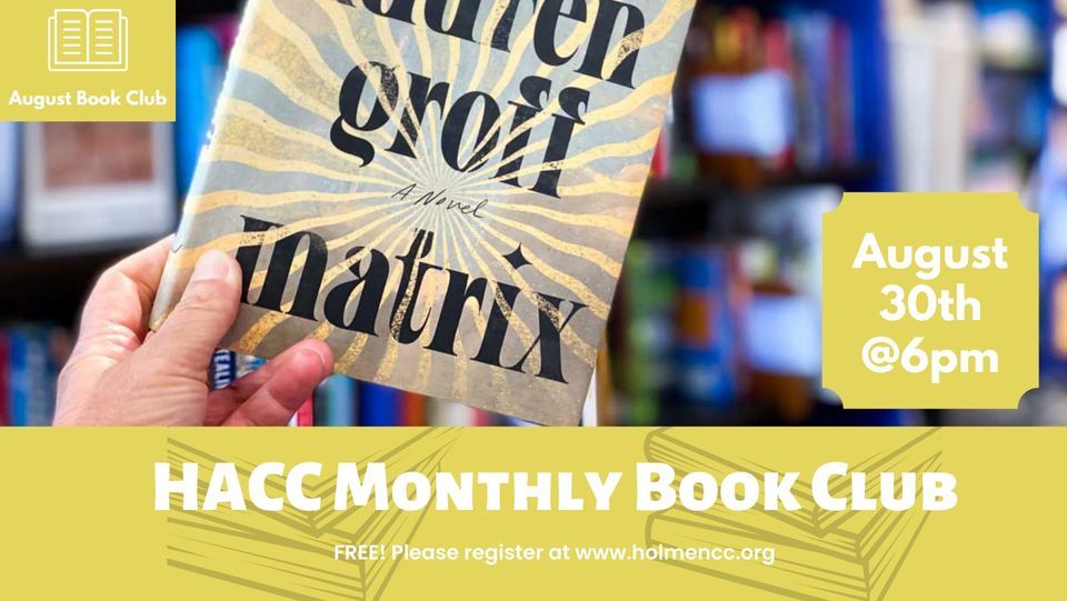 August Book Club- Matrix at Holmen Area Community Center on 30th August ...