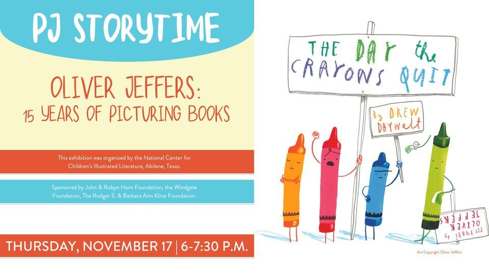 PJ Storytime – Oliver Jeffers: 15 Years of Picturing Books at CALS ...