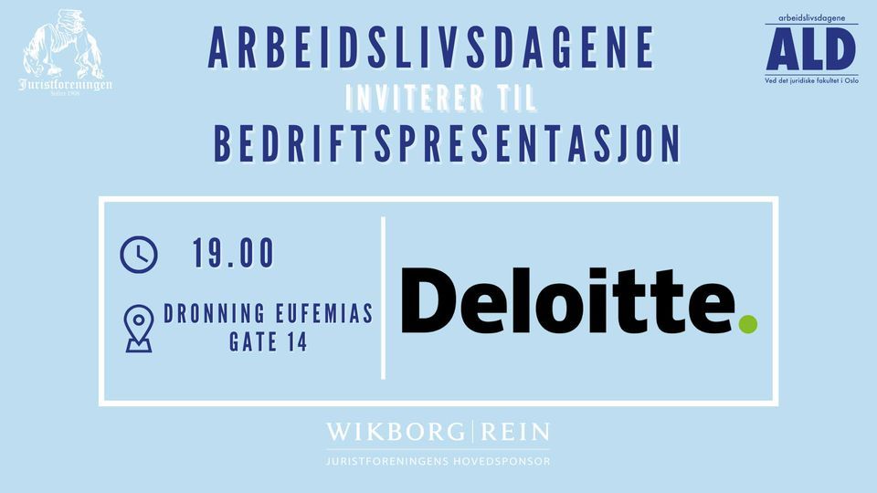 ALD Oslo 2023: Deloitte | Dronning Eufemias gate 14, 0191 Oslo, Norge ...