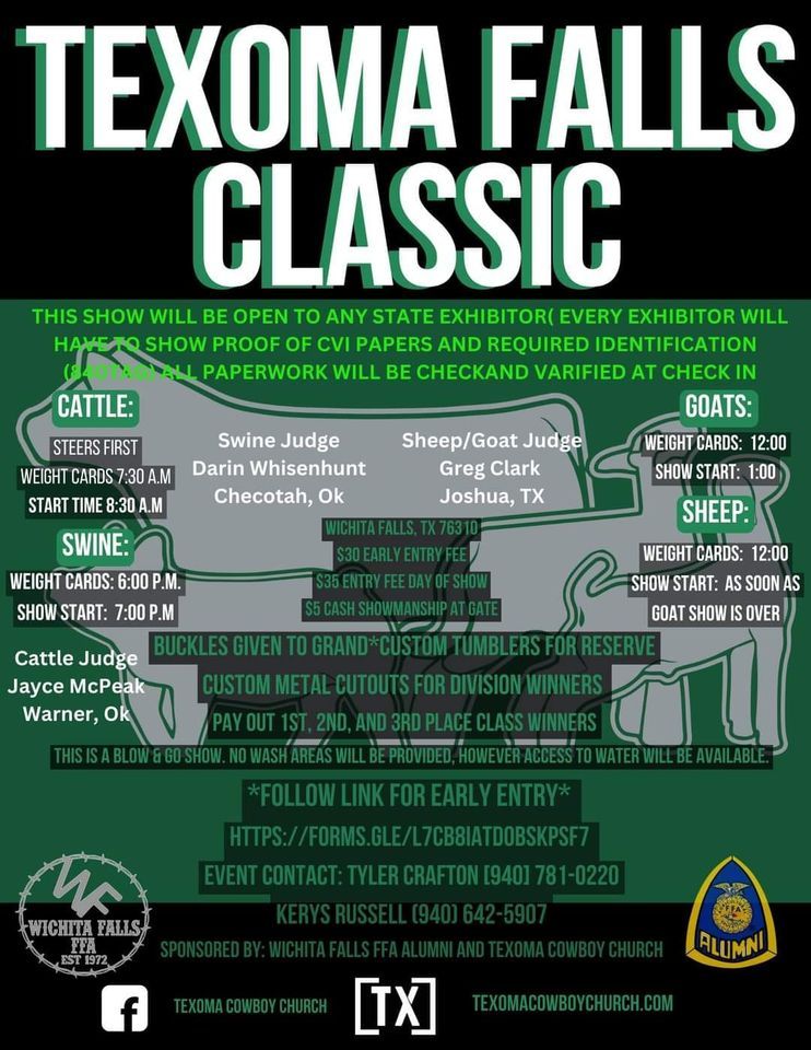 Texoma Falls Classic Jackpot at Texoma Cowboy Church, Wichita Falls on ...