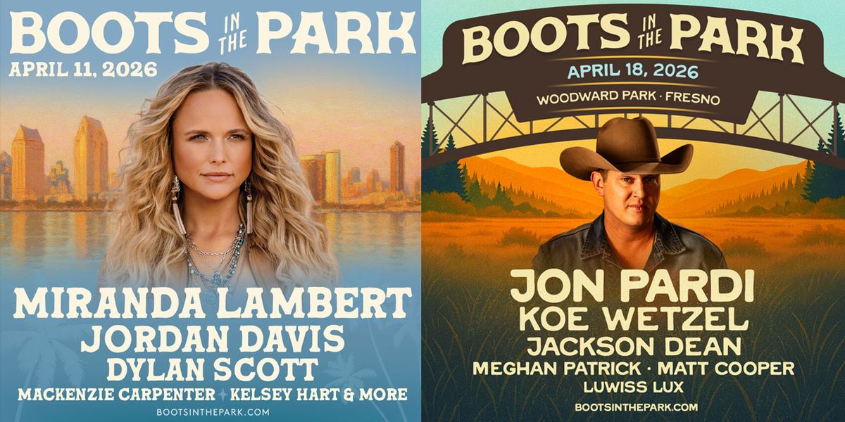 Boots In The Park with Jon Pardi, Koe Wetzel, Jackson Dean, and more at ...
