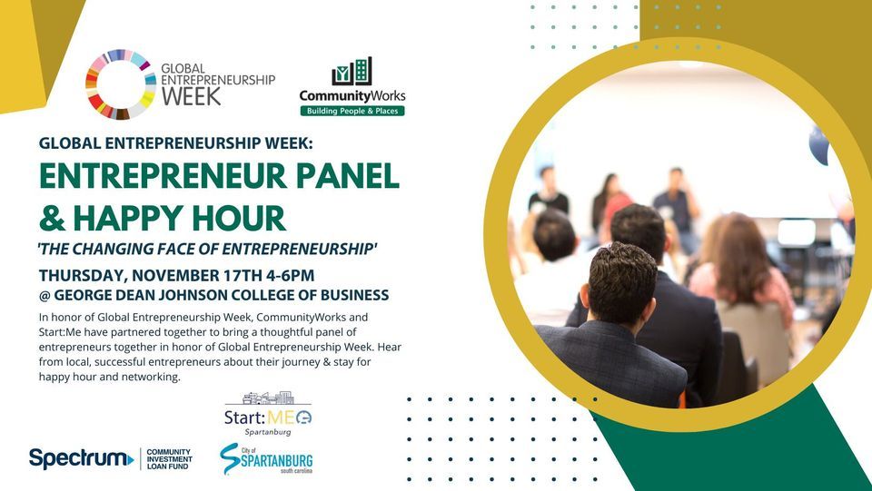 GLOBAL ENTREPRENEURSHIP WEEK: ENTREPRENEUR PANEL & HAPPY HOUR | George ...