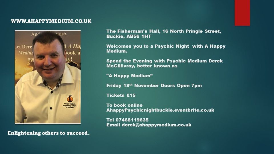 Psychic Night with A Happy Medium@Fishermens Hall Buckie at Friends Of ...