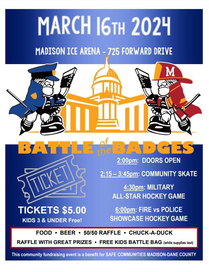 Battle of the Badges at Madison Ice Arena on 16th March, 2024