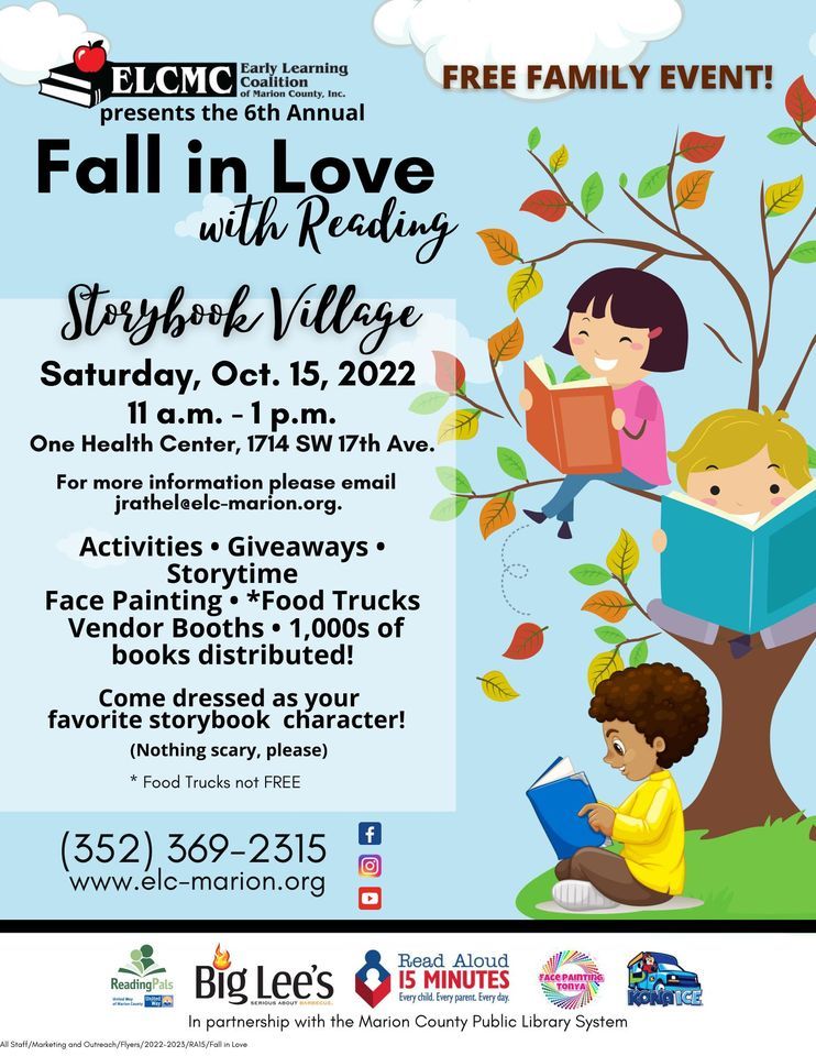 6th ANNUAL FALL IN LOVE WITH READING at One Health Center, Ocala on ...