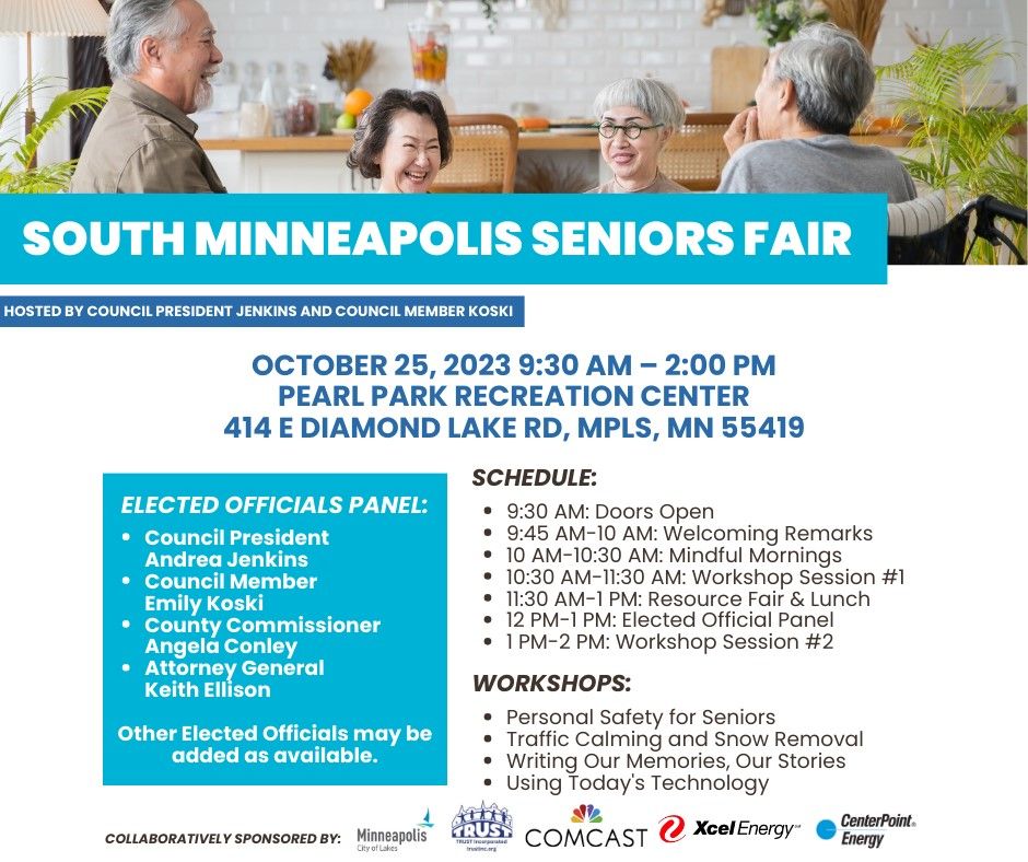 South Minneapolis Seniors Fair at Pearl Park, Saint Louis Park on 25th ...