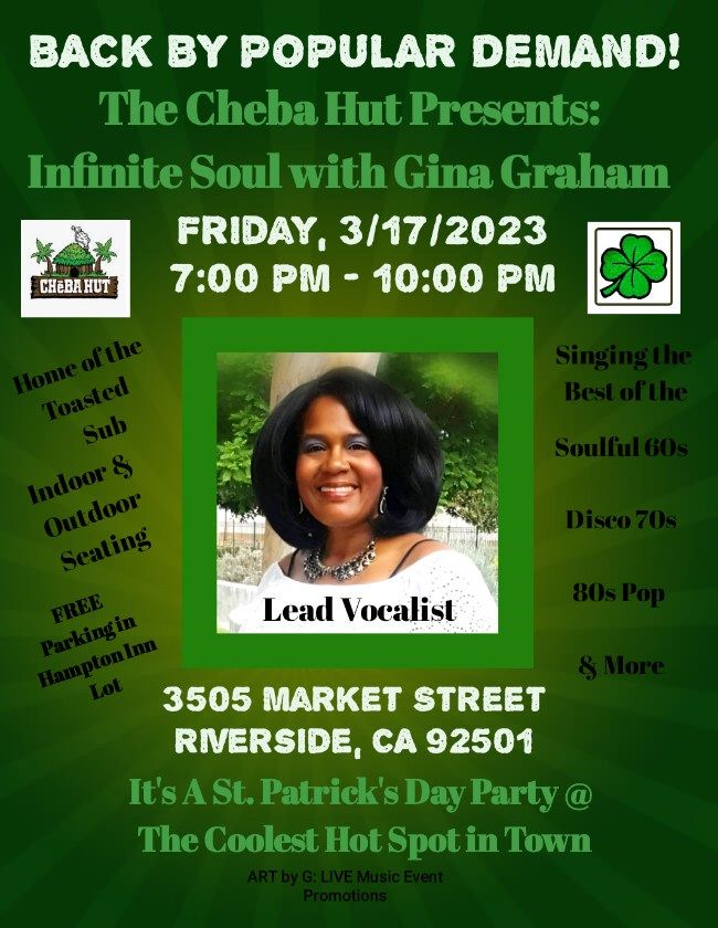 An Evening of Infinite Soul with GINA GRAHAM Tickets at Cheba Hut ...