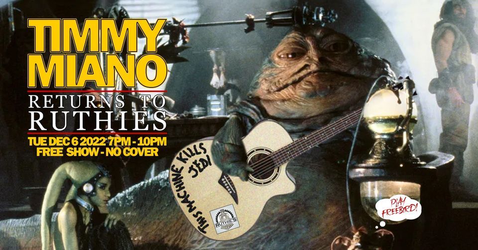 Timmy Miano (solo) - Returns to Ruthies | Ruthies On C-Street ...