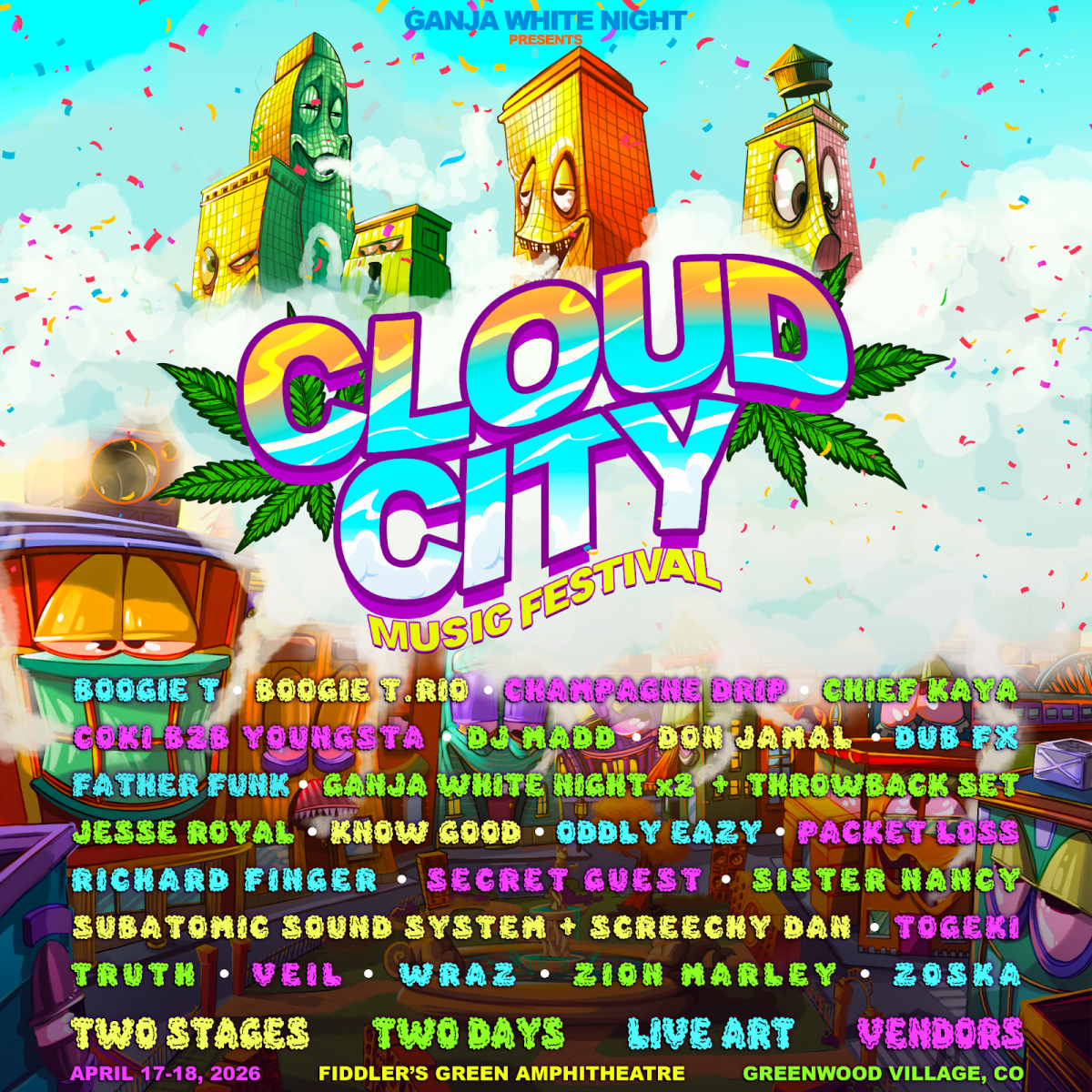 Ganja White Night: Cloud City Music Festival at Fiddlers Green ...