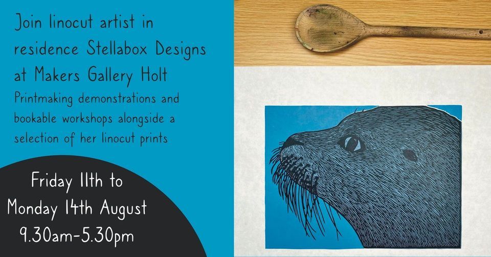 Linocut artist residency in Holt - Stellabox Designs | Makers Gallery Holt, Chapel Yard, Holt ...