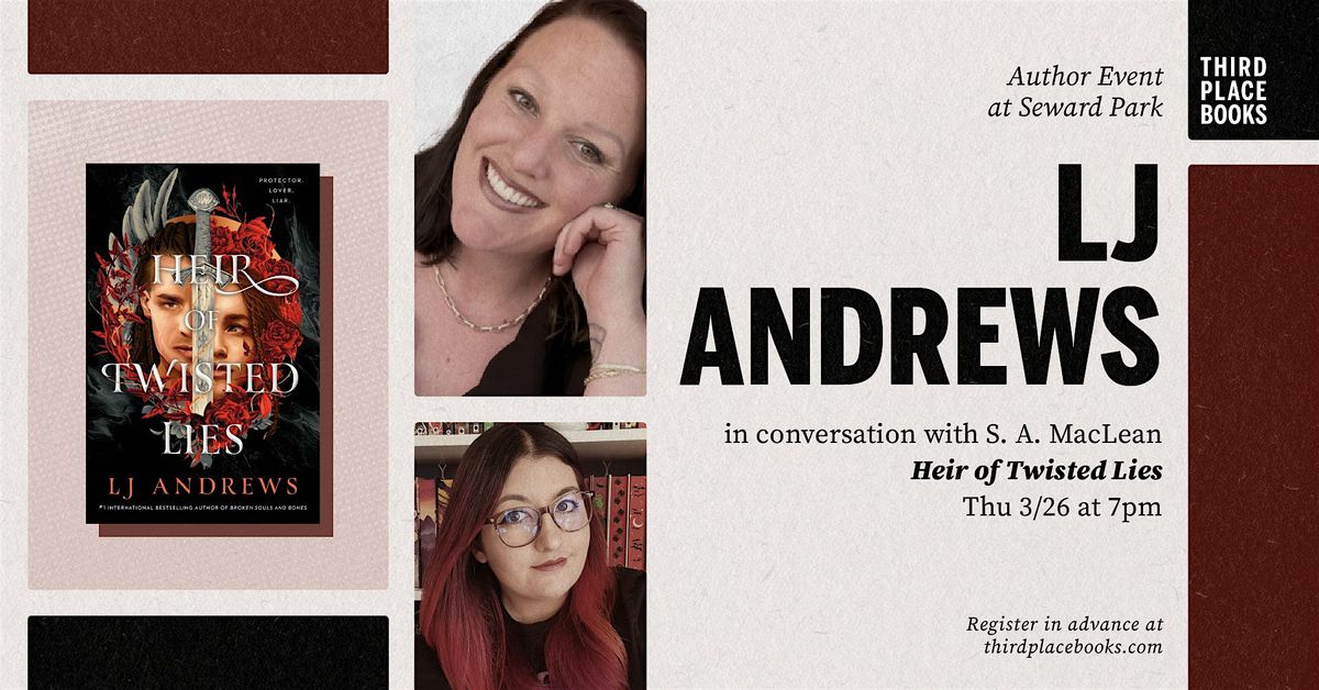 LJ Andrews with S.A. MacLean — Heir of Twisted Lies at Third Place ...