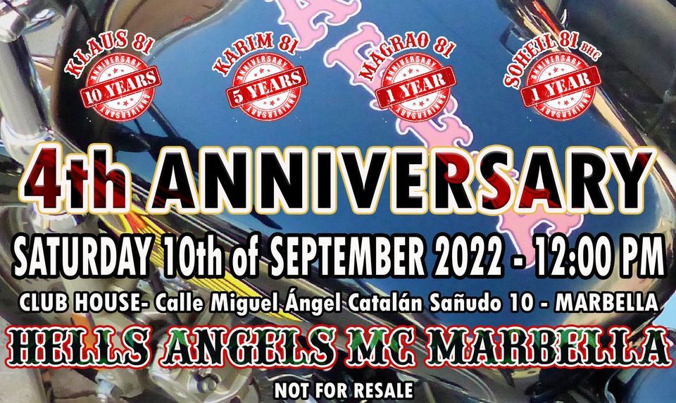 4th ANNIVERSARY HELLS ANGELS MC MARBELLA | Hells Angels MC Marbella ...