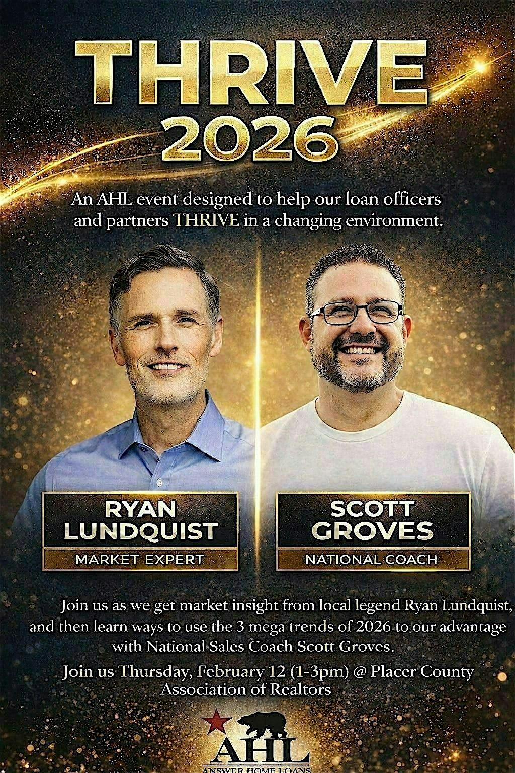 Thrive 2026 at Placer County Association of REALTORS, Rocklin on 12th ...