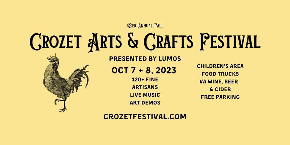 Crozet Fall Arts and Crafts Festival 2023 at Claudius Crozet Park, Inc ...