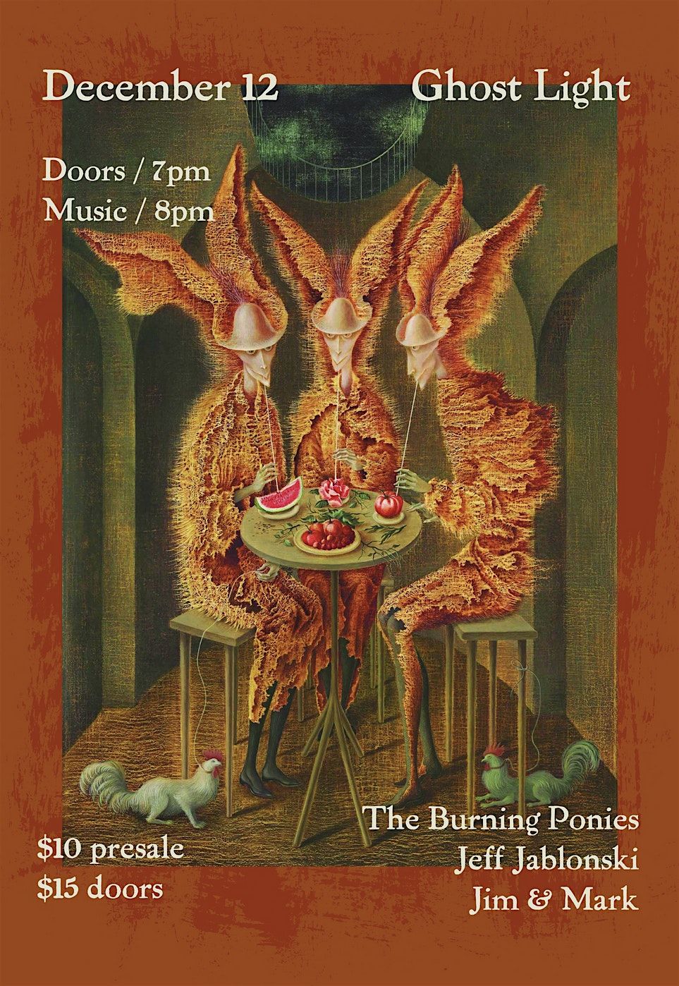 The Burning Ponies // Jeff Jablonski // Jim & Mark @ The Ghost Light ...