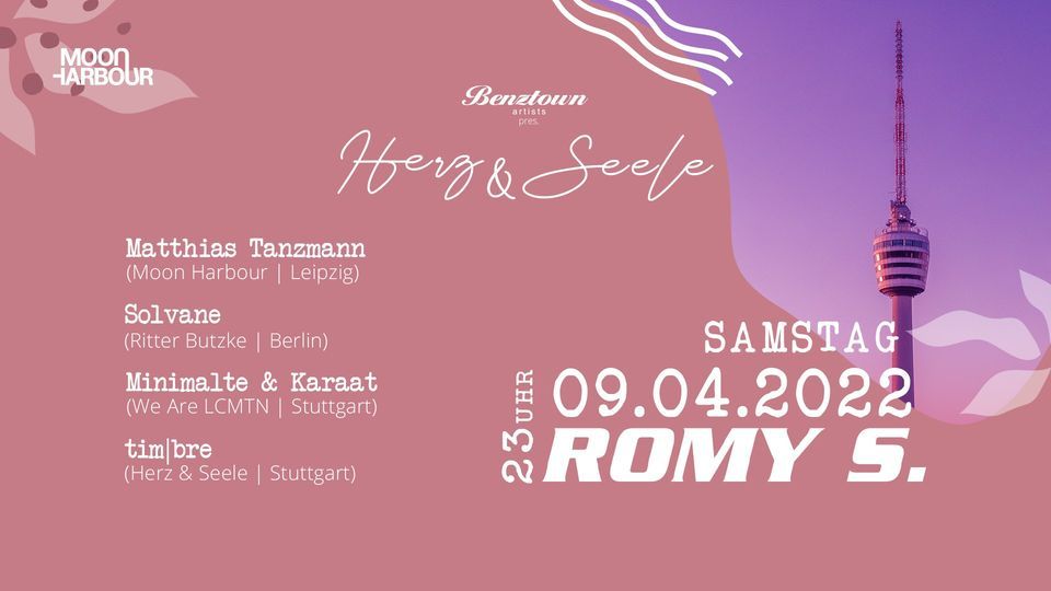 HERZ & SEELE w./ Matthias Tanzmann | Romy S. every Saturday at Billie ...